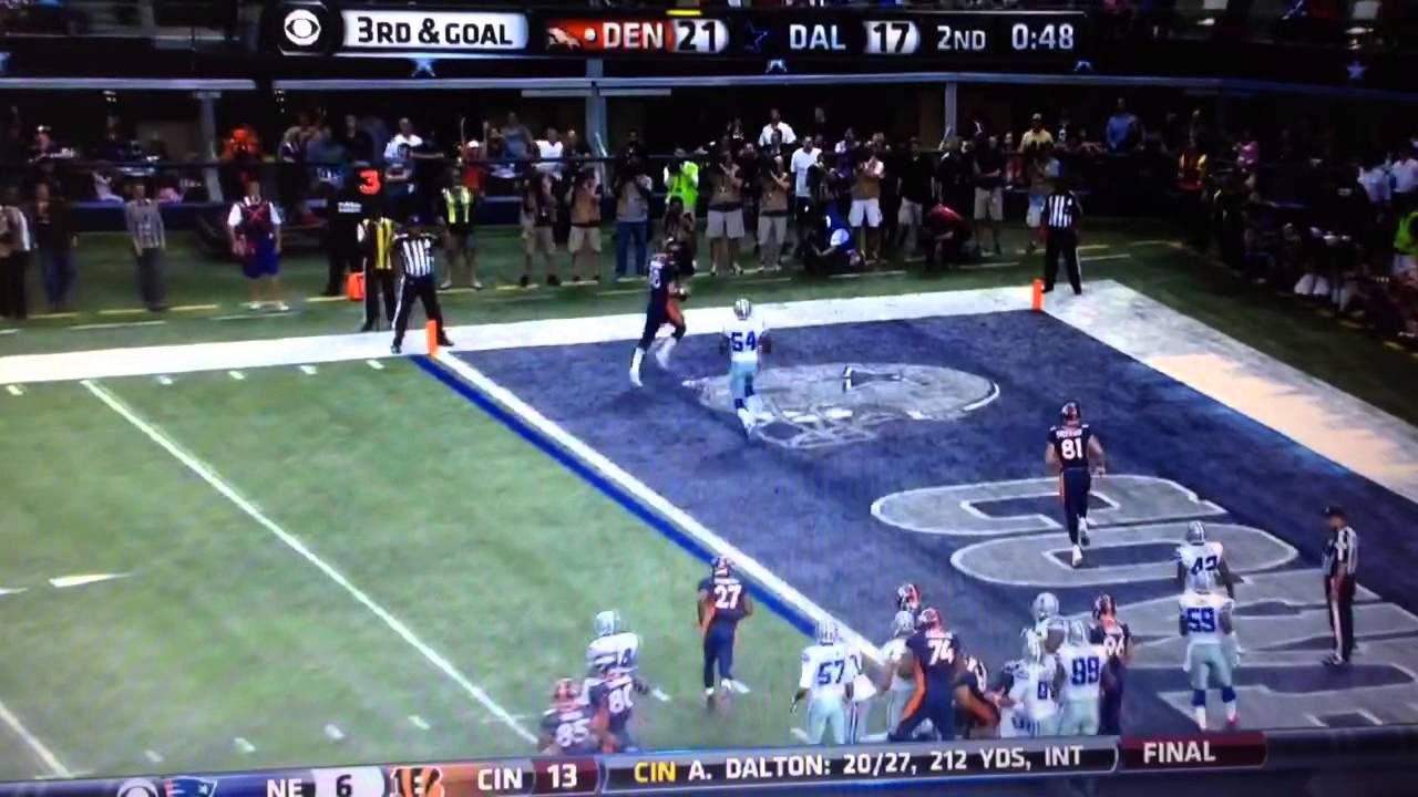 Peyton Manning run for TD against Cowboys - YouTube