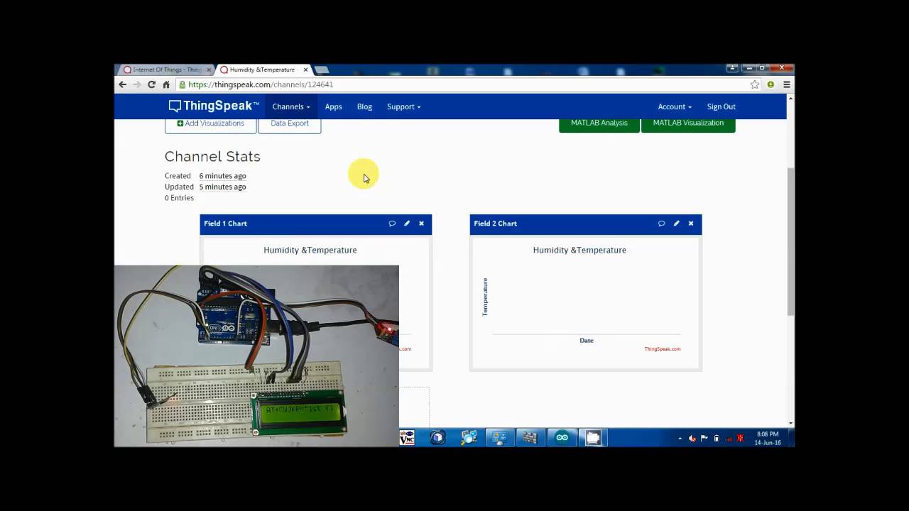 Temperature And Humidity Monitoring Over Internet Using Arduino Youtube