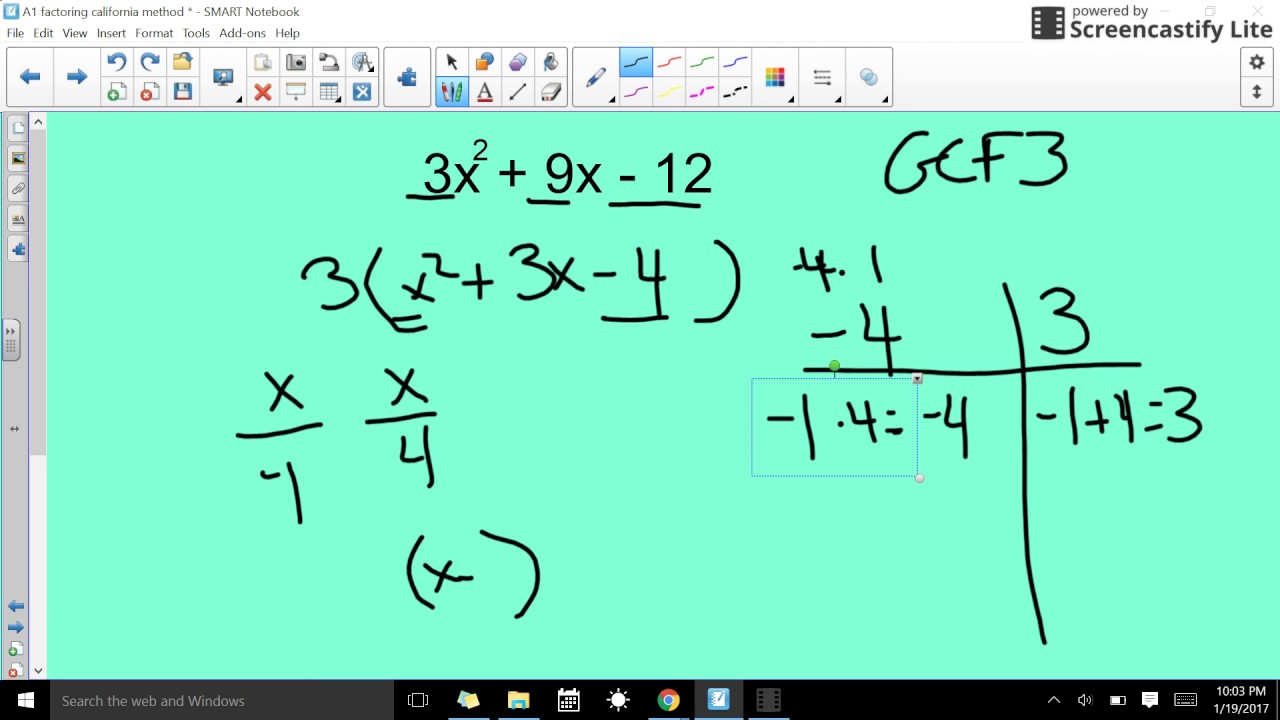 Factoring using California Method - YouTube
