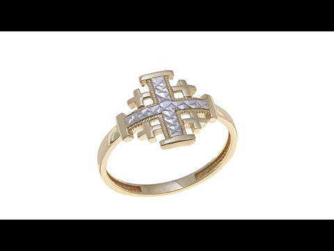 Michael Anthony Jewelry 10K 2Tone Cross Ring - YouTube