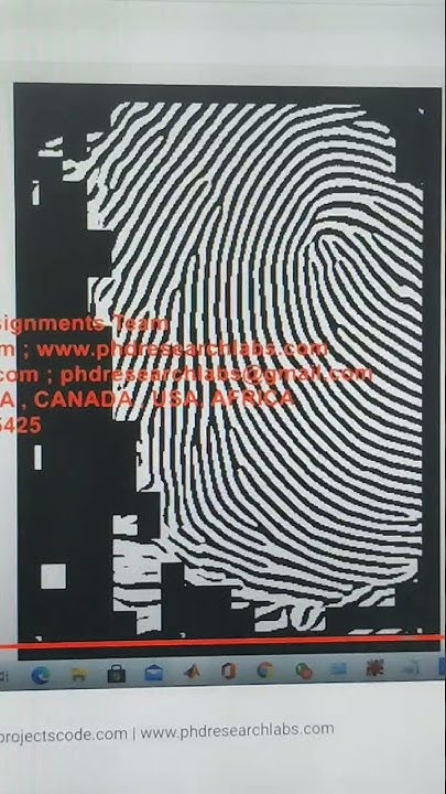 Fingerprint reconstruction matlab - YouTube