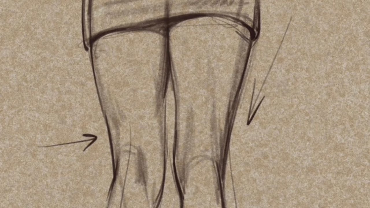 human art drawing｜Draw a charming thigh curve, a detailed guide! - YouTube