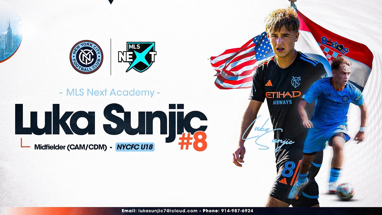 Luka Sunjic | CAM/CDM | Class of 2026 | NYCFC U18 Academy, MLS Next ...
