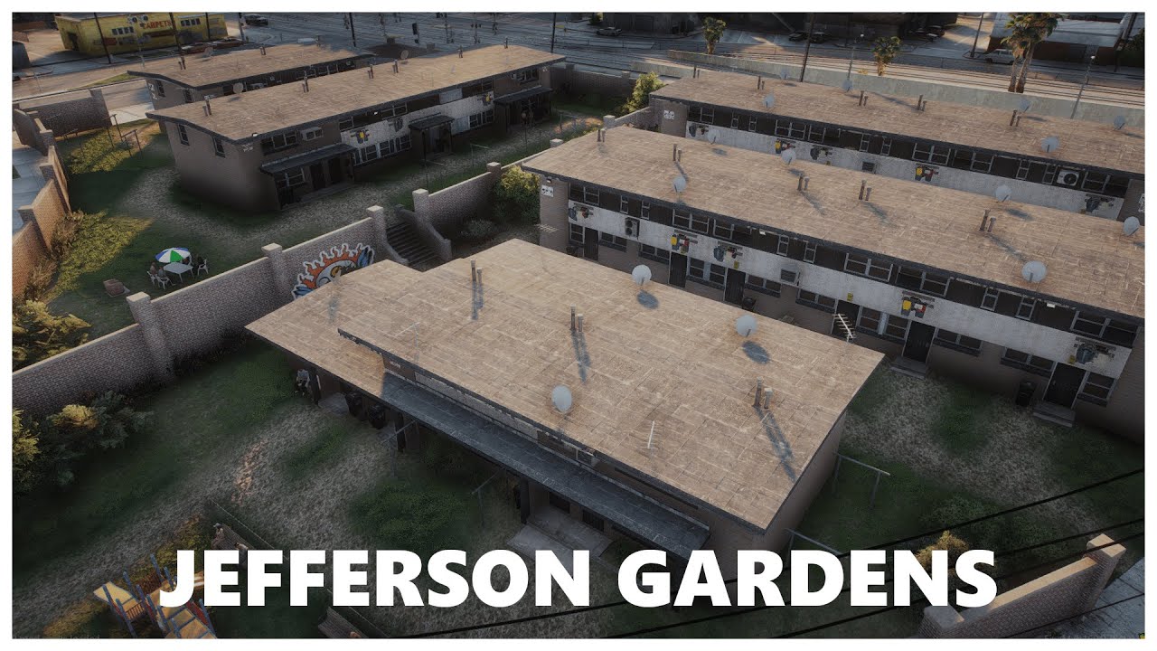 Jefferson Gardens | FiveM Custom Hood Map - YouTube
