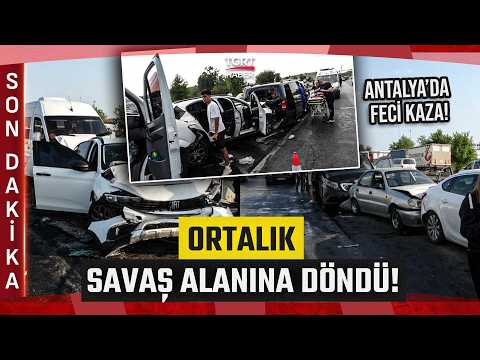 #SONDAKİKA | Antalya'da Feci Kaza! Ortalık Savaş Alanına Döndü: 17 Yaralı - TGRT Haber