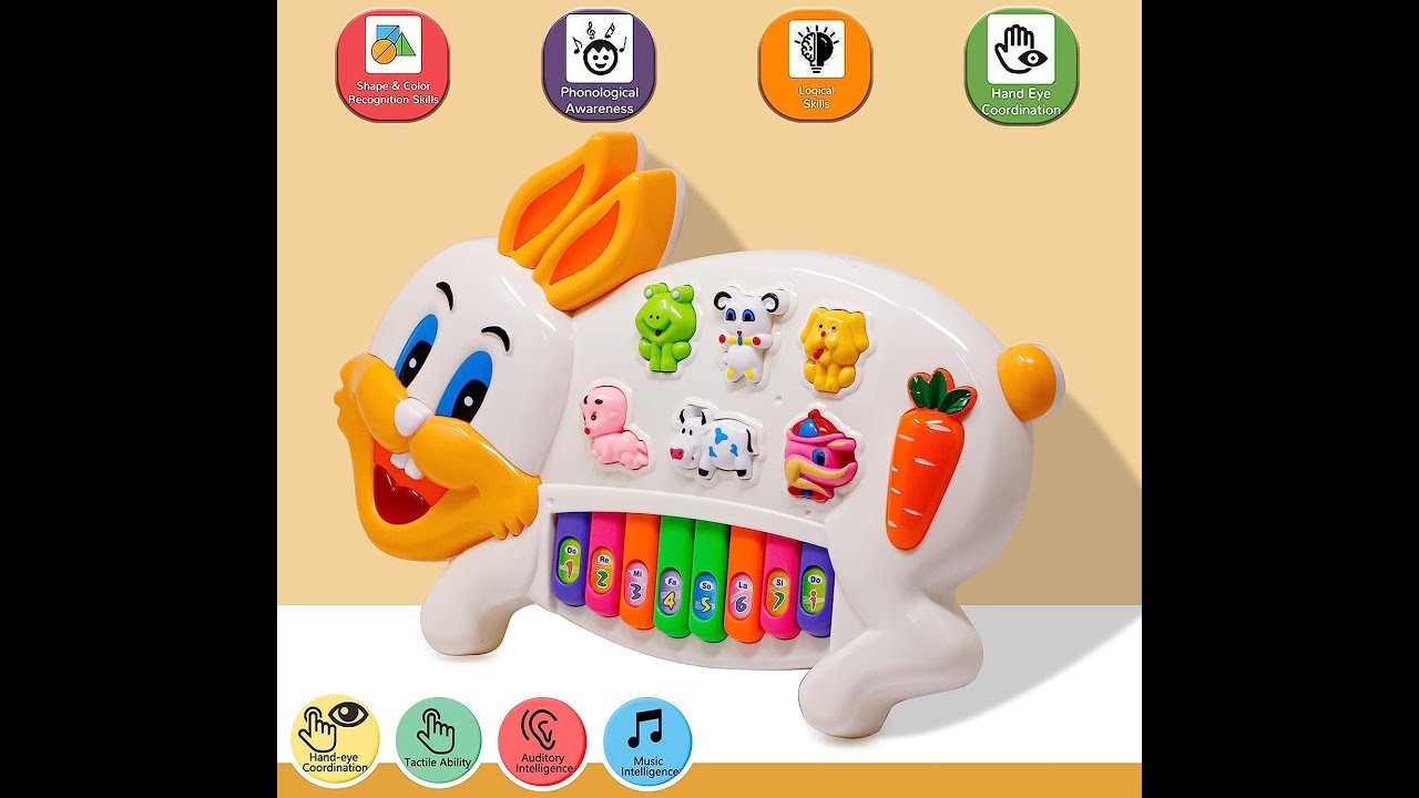 Musical Rabbit-Shaped Piano With Various Animal Sounds For Kids | Best ...