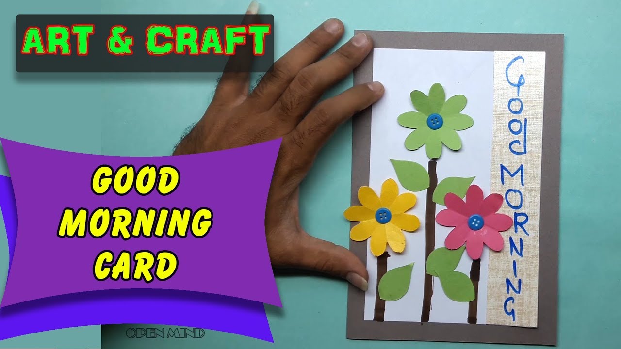 DIY Good Morning card || How to Make Easy good morning card || Art ...
