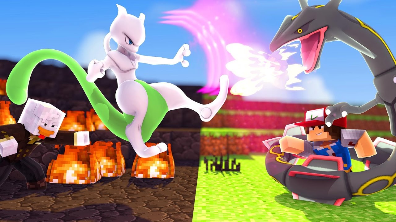 Minecraft: MEWTWO SHINY vs RAYQUAZA SHINY - BATALHA PIXELMON #39 ...
