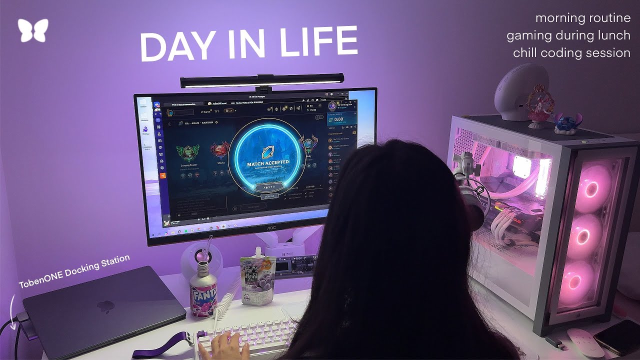 day in the life of work from home gamer 🎮 | upgrading work setup 🔧 ...