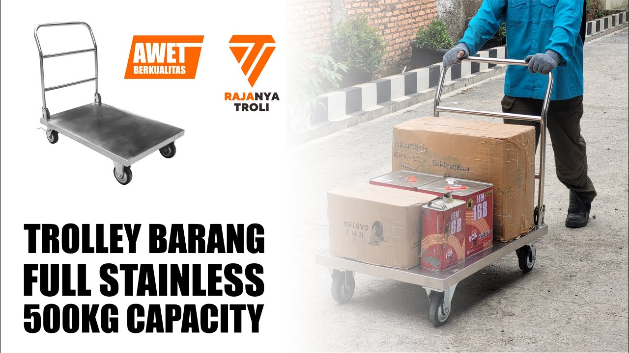 Handtruck Trolley, Troli Barang 500kg, Troly Stainless | ASASI JAYA ...