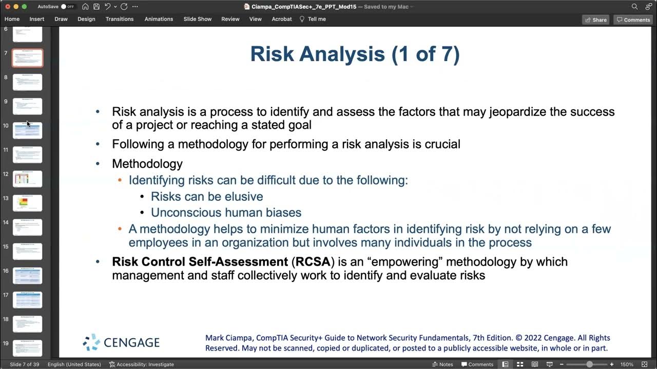 CompTIA Security+ Guide to Network Security Fundamentals Module 15 ...