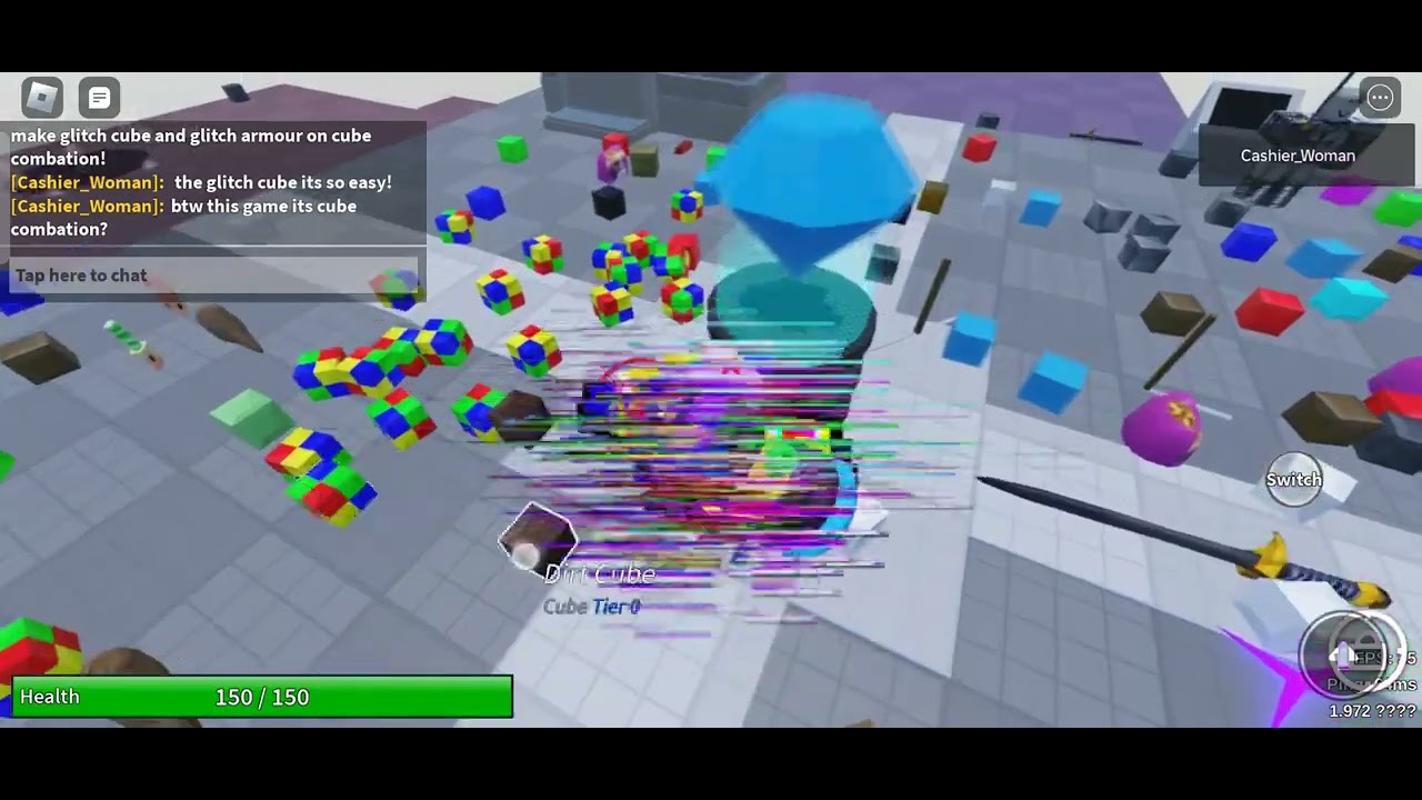 glitch cube and glitch armour on cube combation? - YouTube