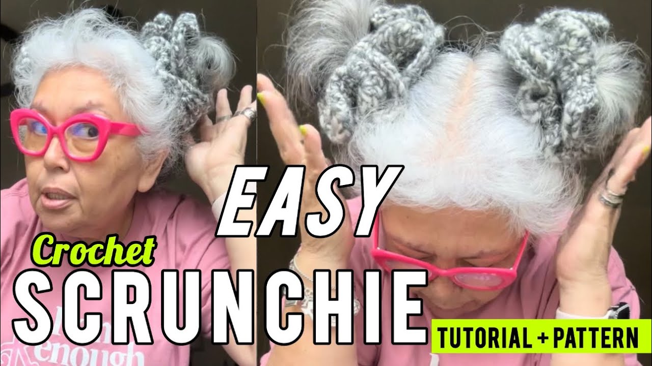 Easy CROCHET SCRUNCHIE Tutorial + Pattern Beginner Friendly - YouTube