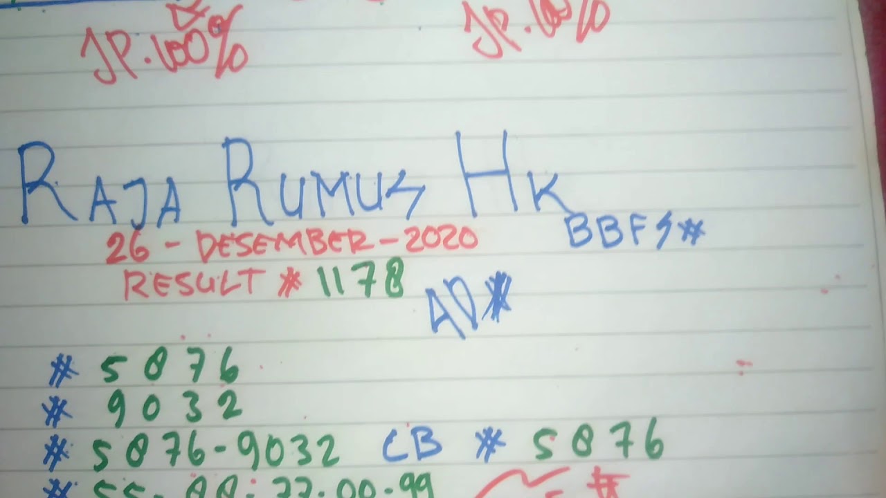 BBFS & 4D HK 26 DESEMBER 2020 - YouTube