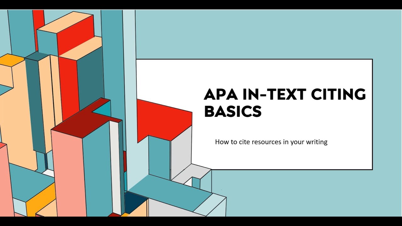 APA In Text Citing Tutorial GWI - YouTube