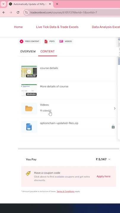 Complete course to Learn How to Automate Option chain Analysis in Excel with Python (code shared ...