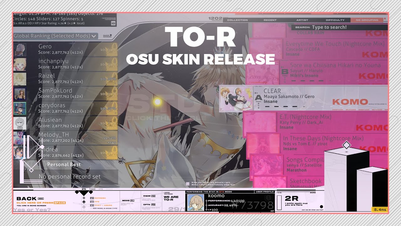 Osu!Skin Release: TO-R - YouTube