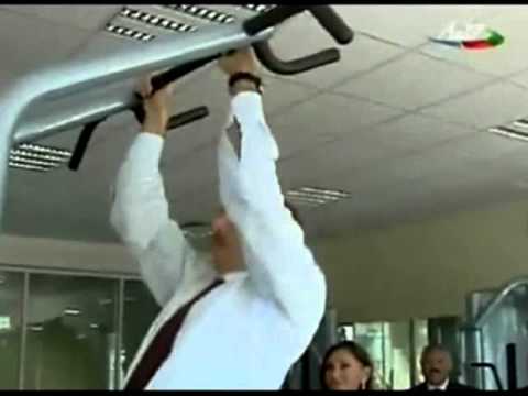 İlham Əliyev turnikdə dartınır muzik.wmv