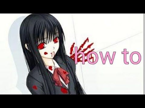 How to draw a bloody anime girl by a faw sounds - YouTube