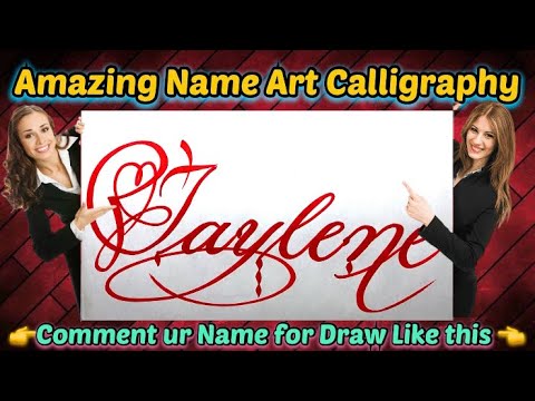 Jaylene Name Signature Calligraphy Status | How to Draw, Cursive ...