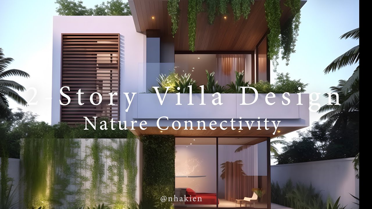 Modern 2 Story Villa Design, Nature Connectivity in Nhakien House ...