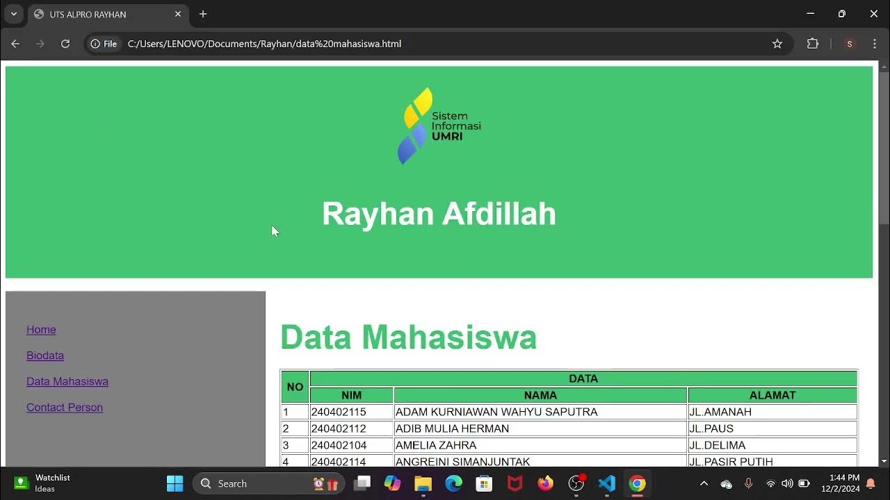 Tugas UTS Praktikum Algoritma dan Pemrograman - YouTube