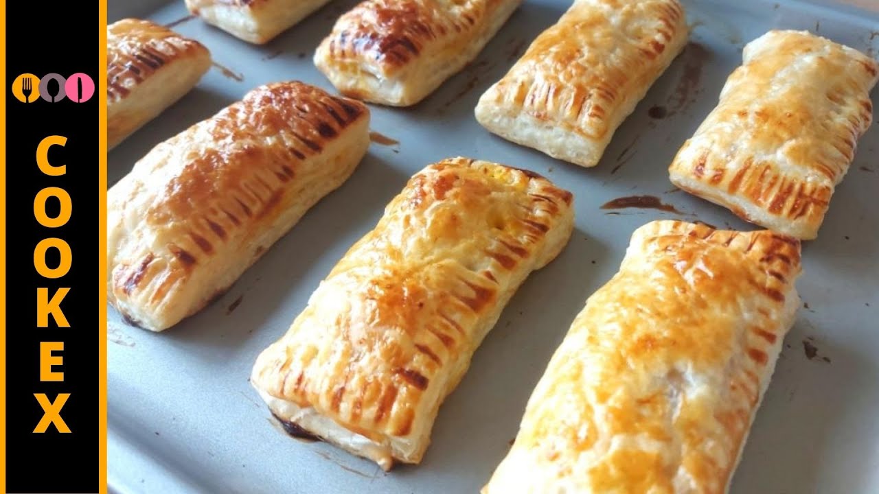 Chicken Puffs ll Chicken Pattice Recipe ll Indian Style Chicken Puff ...