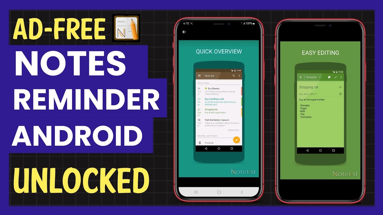 Best Free Notes & Reminder App for Android - YouTube