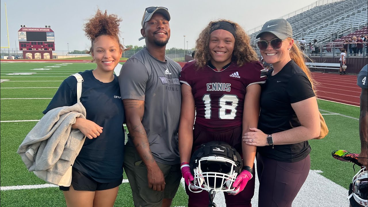 Xavier Collins #18-Class of 2026-Ennis High School Football Spring Game ...