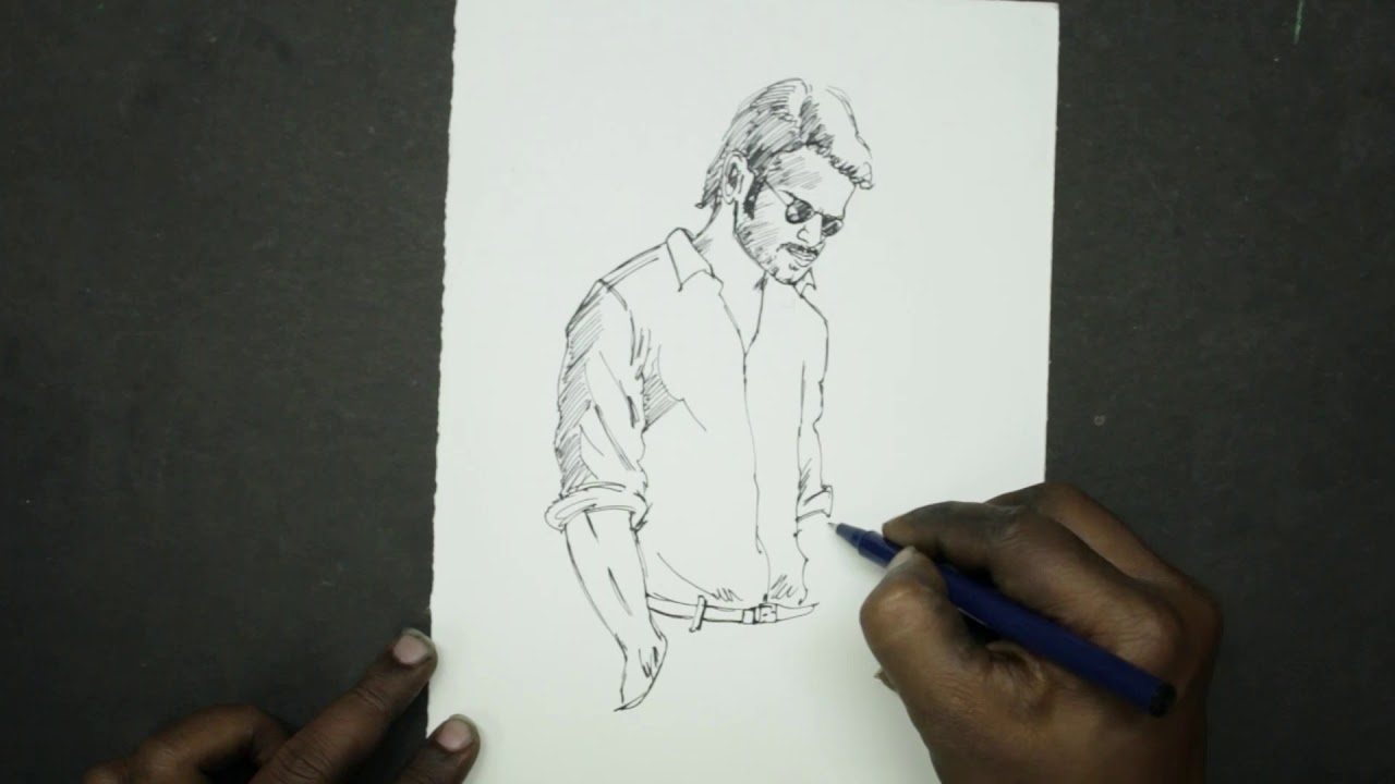 How to draw Male Model Sketch simple drawing easy - YouTube