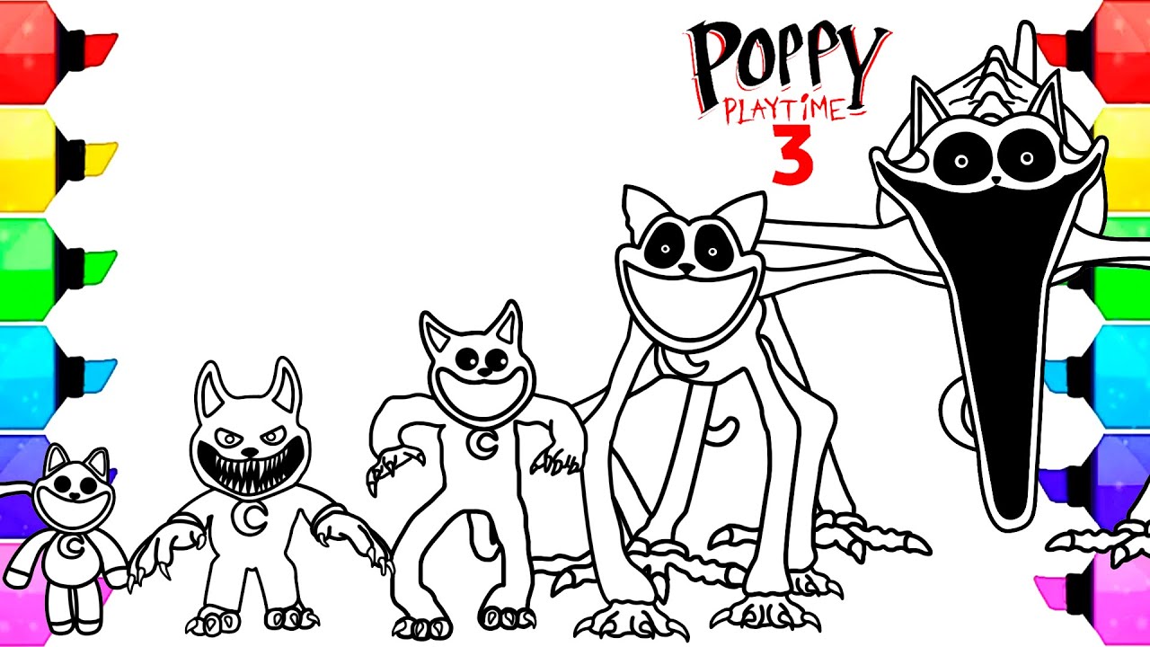 Poppy Playtime Chapter 3 New Coloring Pages / How to Color EVOLUTION OF ...