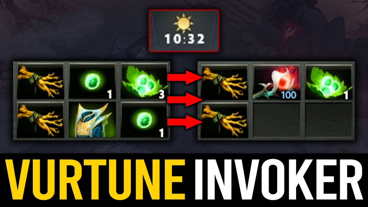 10mins Orchid Malevolence | New Strategy of Vurtune Invoker | Dota 2 ...