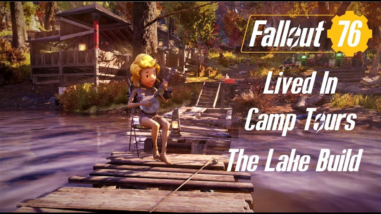 Fallout 76 Camp Tour, Building Tips & Location Ideas - Lake Build - YouTube