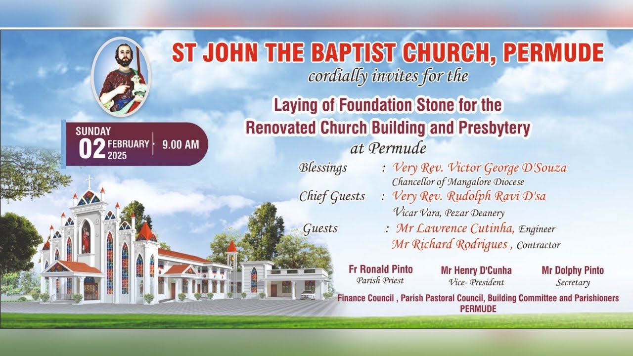 LAYING OF FOUNDATION STONE FOR THE RENOVATED CHURCH BUILDING AND ...