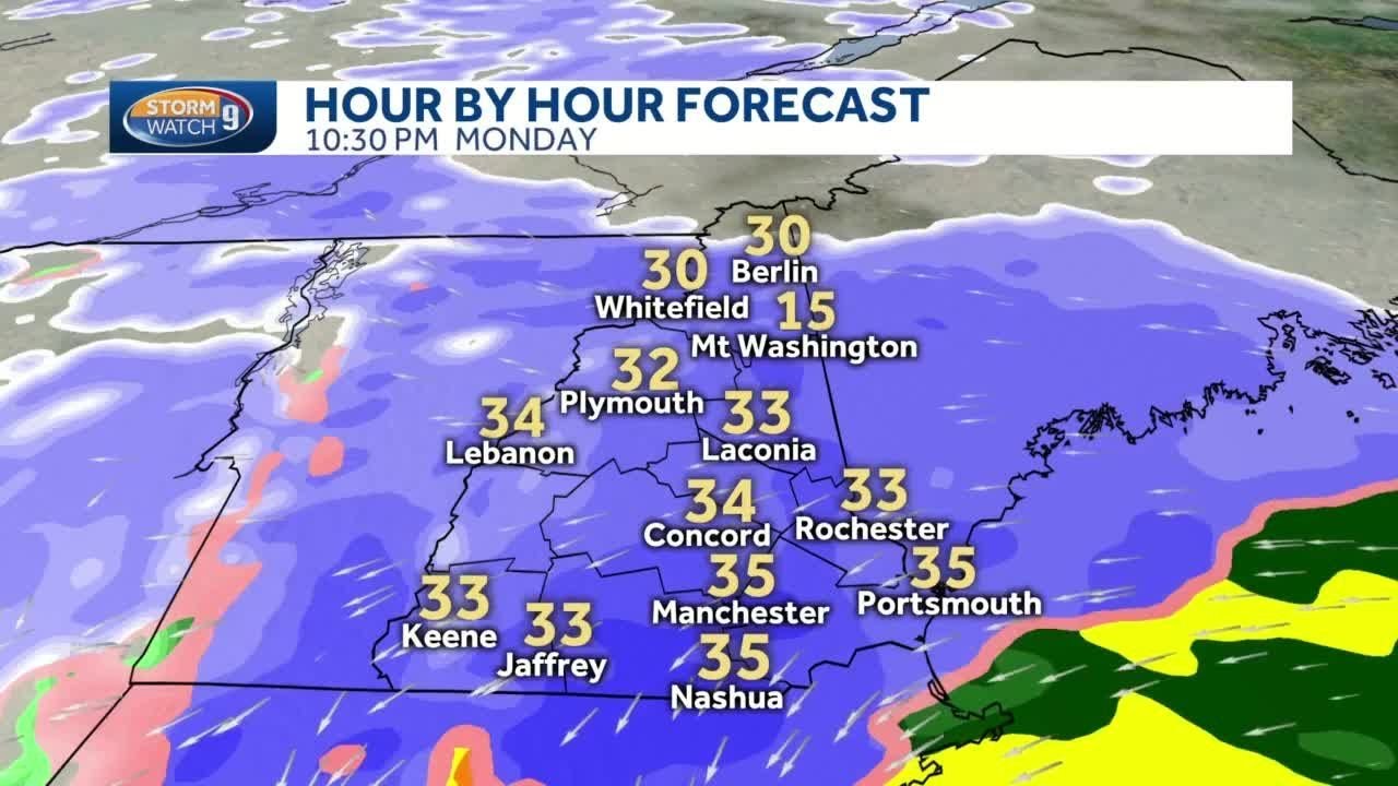 Hour-by-hour timeline: Wet snow to accumulate; wintry mix, rain to ...