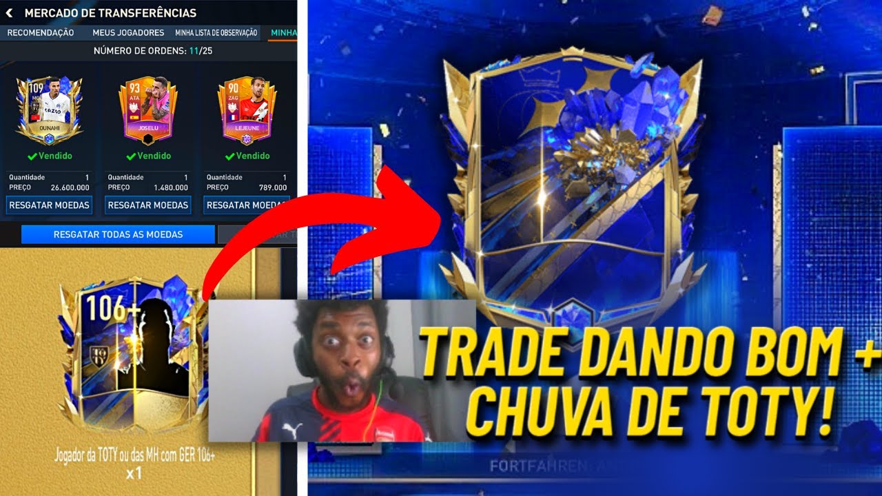 EITA!🙌😱 ABRI MARCO 106+ E OLHA ISSO! PACK OPEN E MERCADO VOLTANDO?TRADE ...