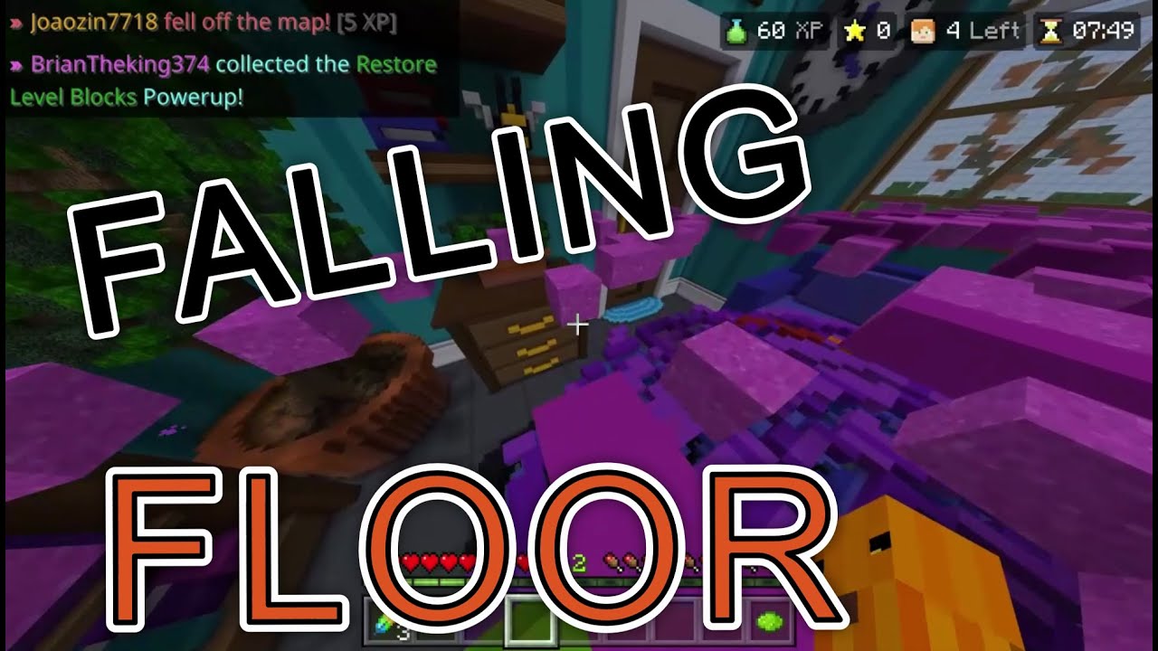First Try, at Falling Floor Game!! - MC Block Drop - YouTube
