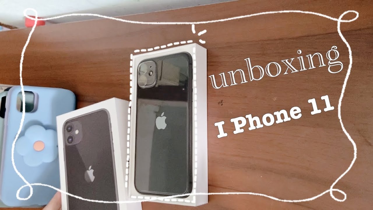Unboxing iPhone 11 black (128GB)+Accessories 2021 - YouTube