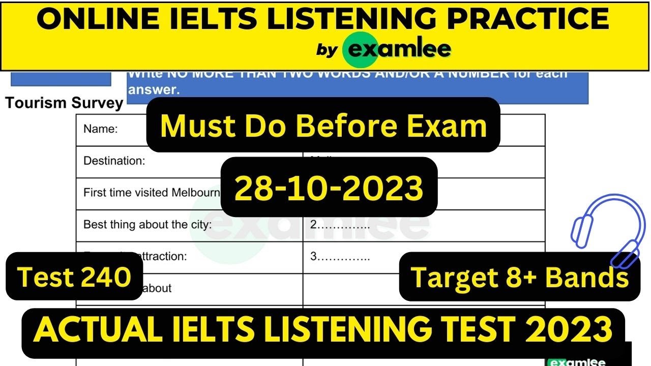 IELTS Mock Listening Practice Test + Ans [ 28-10-2023 ] / Actual IELTS ...