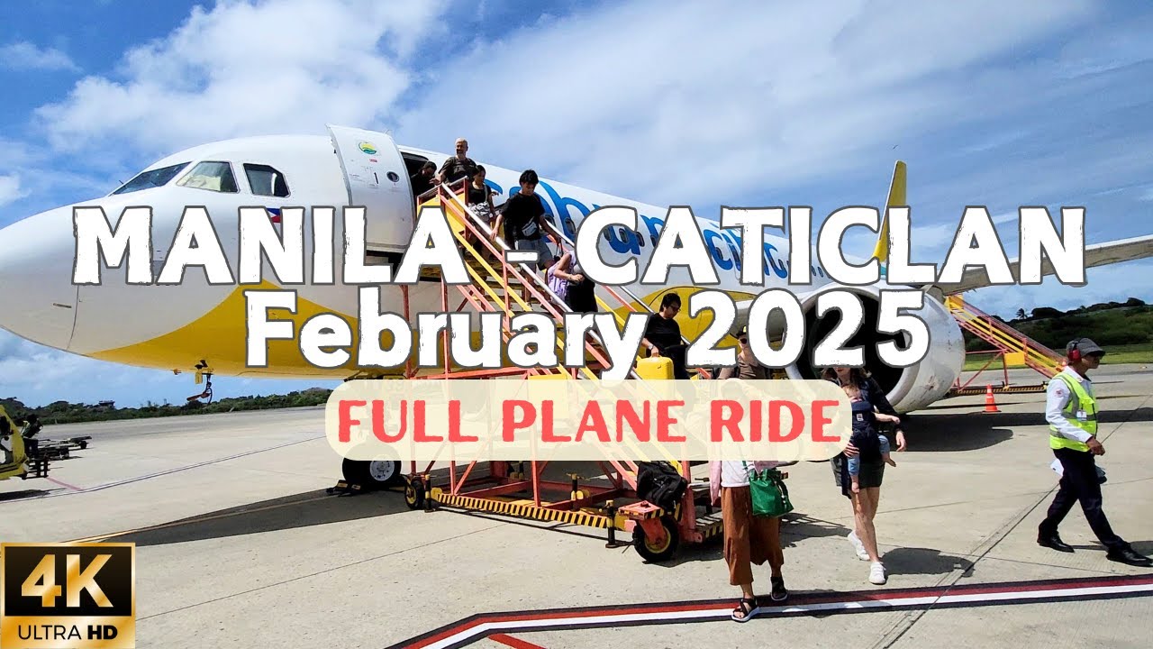 [4K] FULL PLANE RIDE: Manila to Caticlan (Godofredo P. Ramos Airport ...