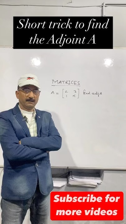 Short trick to find adjoint A #youtubeshorts #shorts #matrix #matrices ...