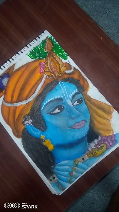 How to make Krishna ji drawing with doms oil pastel colours very easy ...