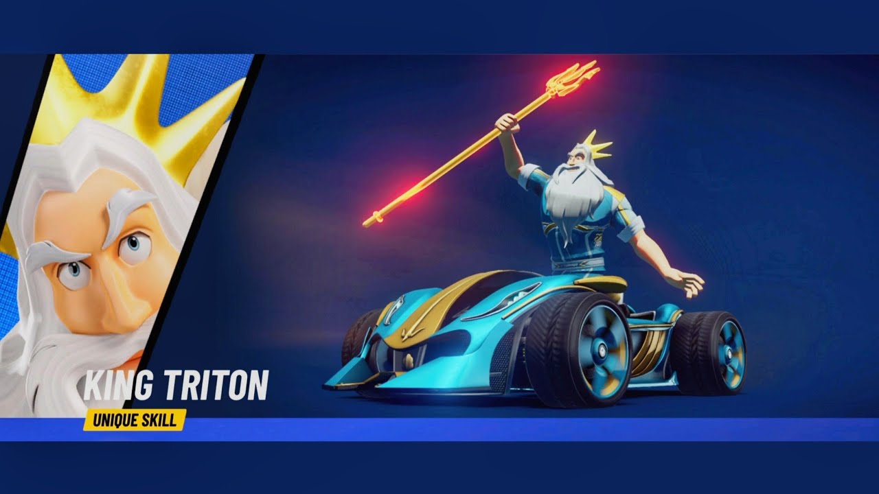 King Triton Unique Skill Showcase Gameplay | Disney Speedstorm - YouTube
