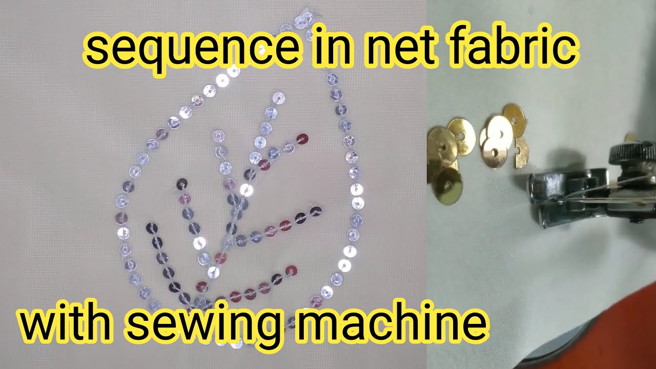 Sequence in net fabric with sewing machine | 😱 New ideas with fabric ...