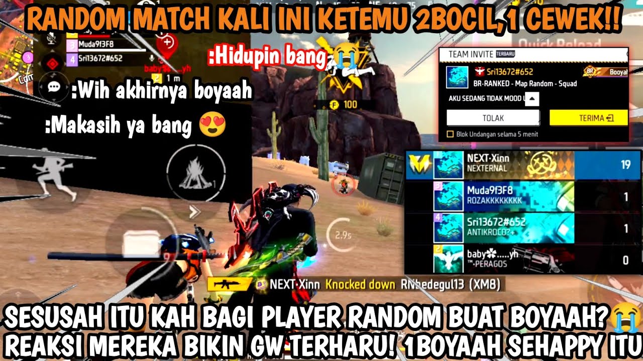 SQUAD RANDOM KETEMU 2 BOCIL & 1 CEWEK LUCU! REAKSI MEREKA NGELIAT GW GENDONG BOOYAH BIKIN ...