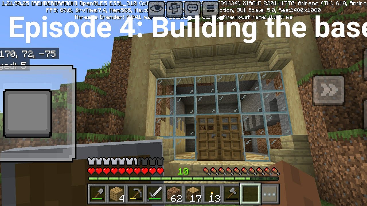 Minecraft Survival Episode 4: Building the base - YouTube
