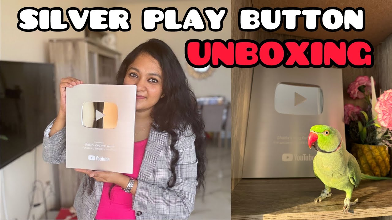 Silver Play Button Unboxing ☺️ #youtube #silver #playbutton # ...