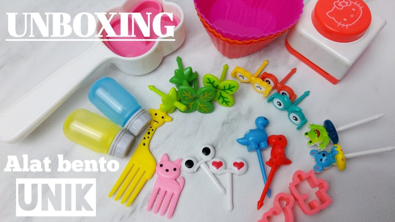 Unboxing Paket Peralatan Bento | alat bento | bekal anak - YouTube