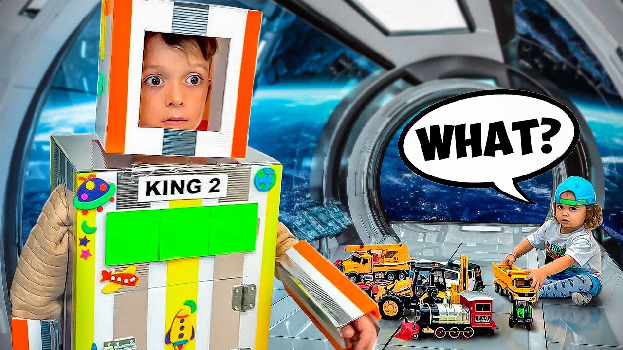 Mark built a Robot toy. Everyone wants to play with Robot - YouTube