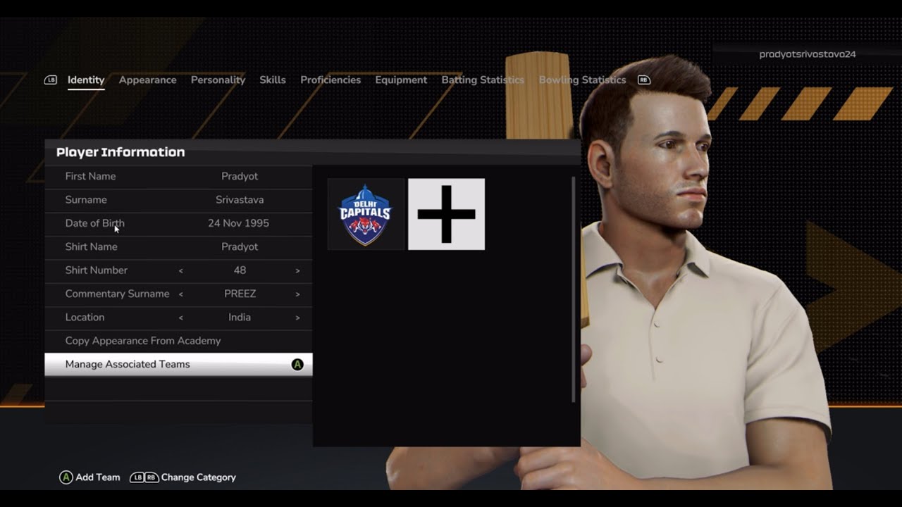How to create your own Avatar/ Player in Cricket 26 - YouTube